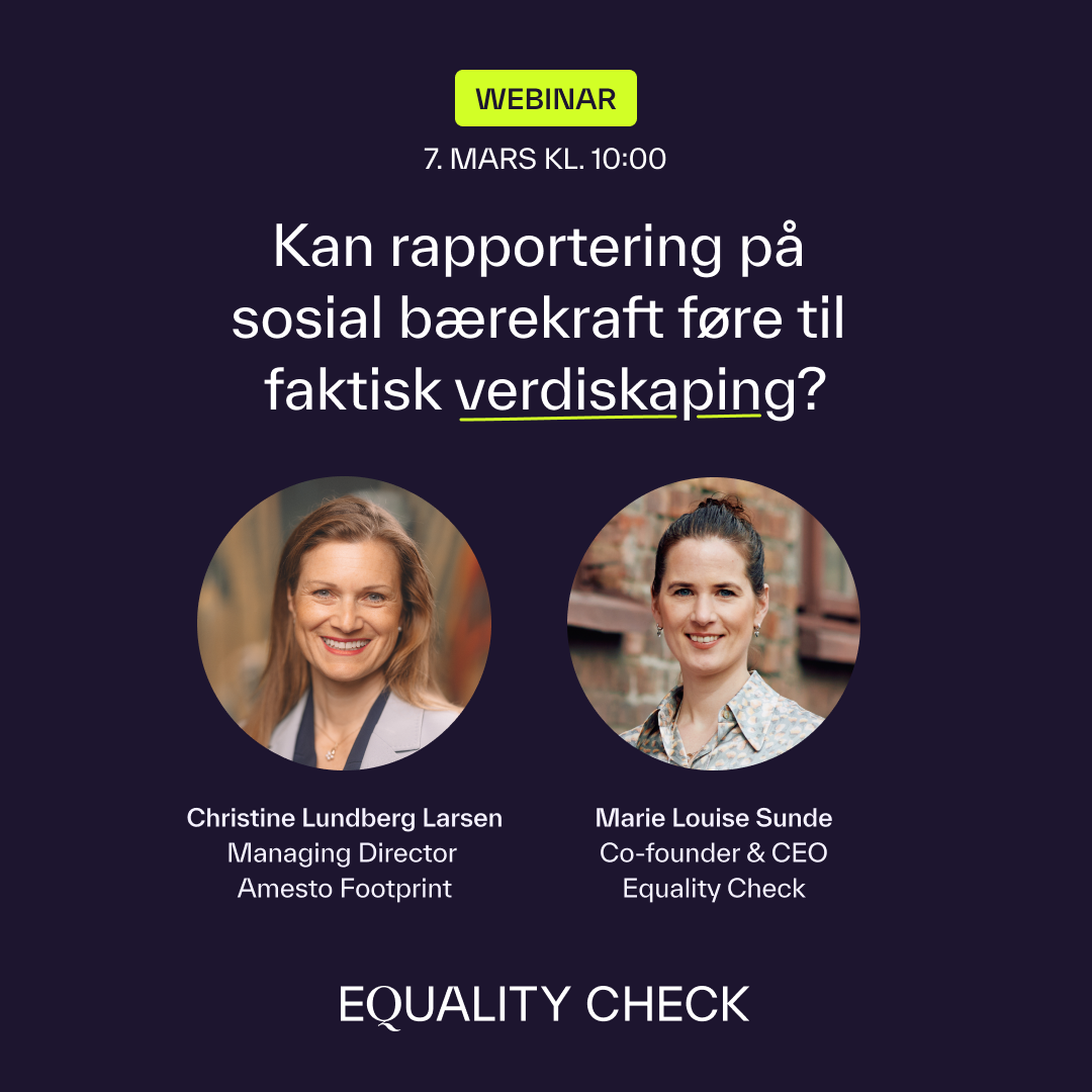 Webinar - Kan rapporteringskrav for sosial bærekraft føre til faktisk verdiskaping?